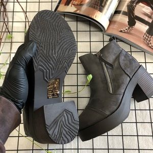 Nordstrom | Shoes | Gray Suede Womens Platform Ankle Booties Boots ...